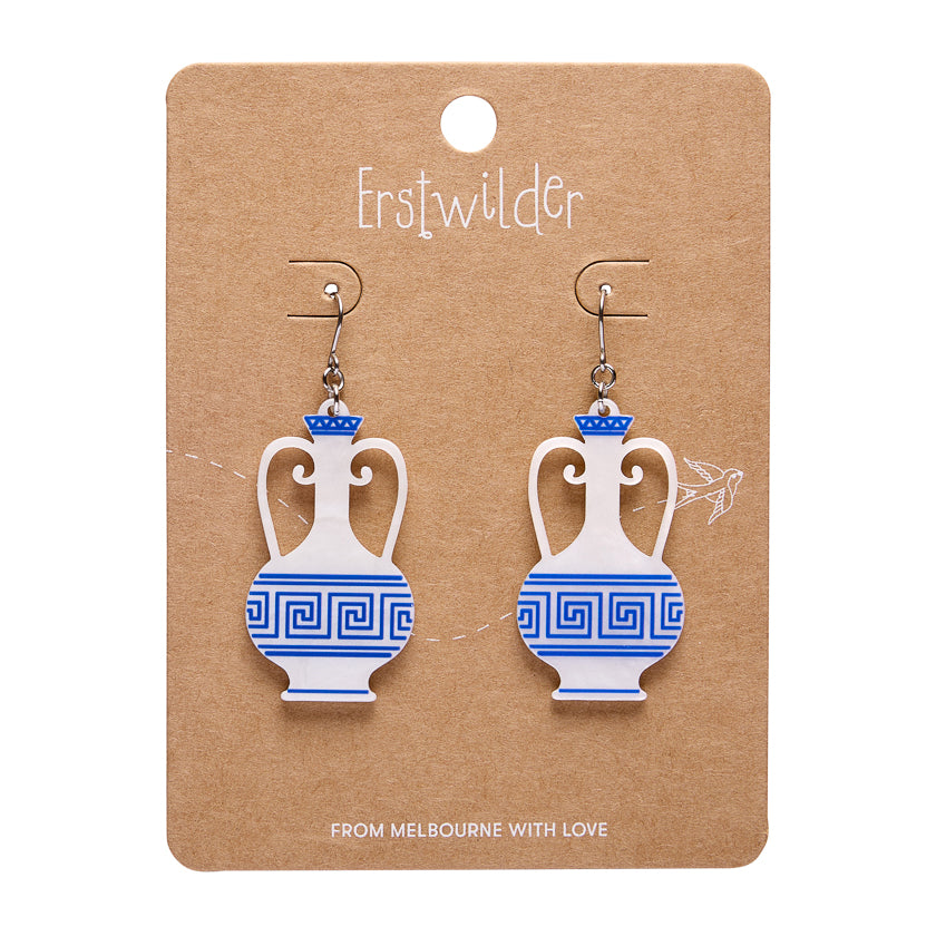 Erstwilder - Amphora Drop Essential Earrings (White) - A Greek Odyssey ...